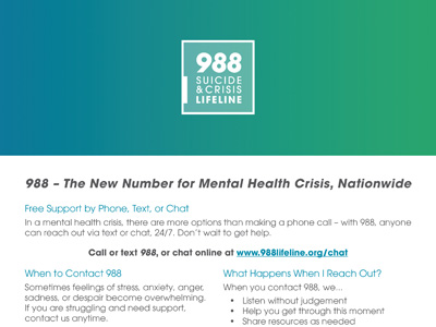 About 988 - Lines For Life