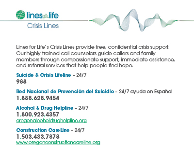 Lines for Life Crisis Lines - Lines For Life